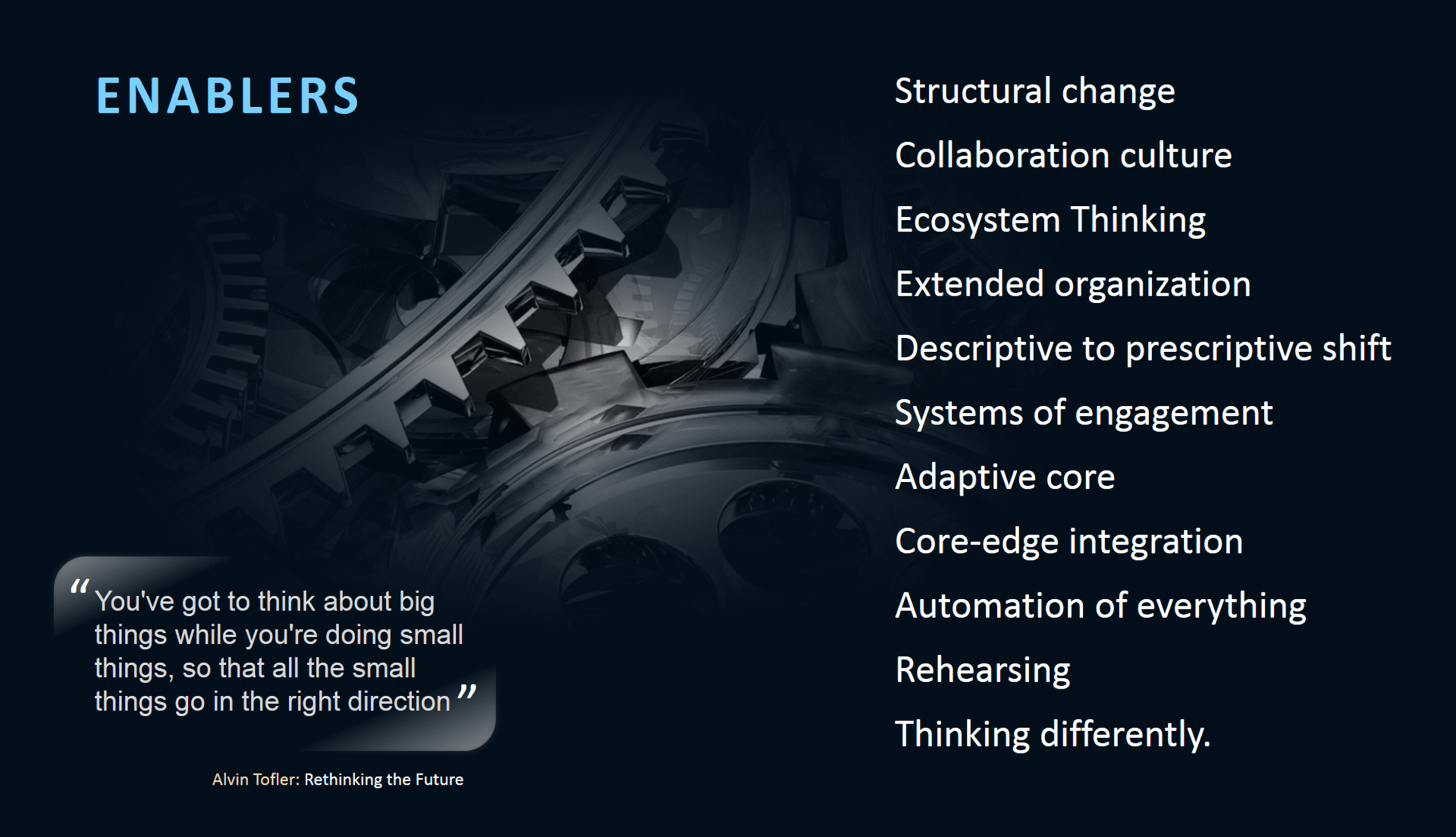 See the Future, Rehearse it and Adapt to the Inevitable Shifts ...